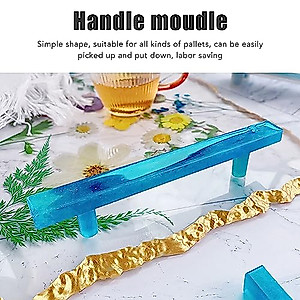 Tray Handle Mould, 2pcs Silicone Tray Handle Mold Reusable Minimalist Style DIY for Agate Platter for Jewelry Tray for Home Decor