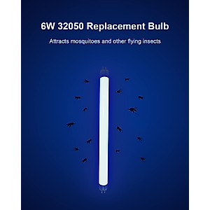 Dichroma 32050 6-Watt Replacement Bulbs Compatible with DynaTrap DT2000XL and DT2000XLP, 9 Inch T5 Dynatrap 1 Acre Mosquito & Flying Insect Trap Replacement UV Bulb - 4 Pack