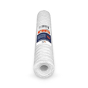 Aquaboon 1 Micron 20" x 2.5" String Wound Sediment Water Filter Cartridge | Universal Replacement for Any 20 inch RO Unit | Compatible with 101-230, PD-5-20, AP110-2C, P5-20, CFS124-C20, 6-Pack