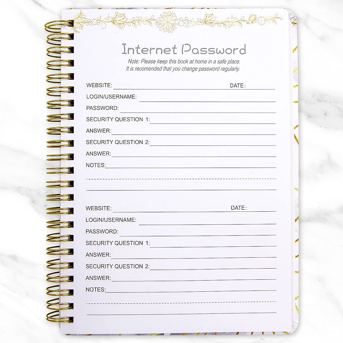 ceiba tree Address Book With Alphabetical Tabs (96 Pages) Password Book (24 Pages) Password Keeper Organizer Notebook Journal 8.25" X 6 "