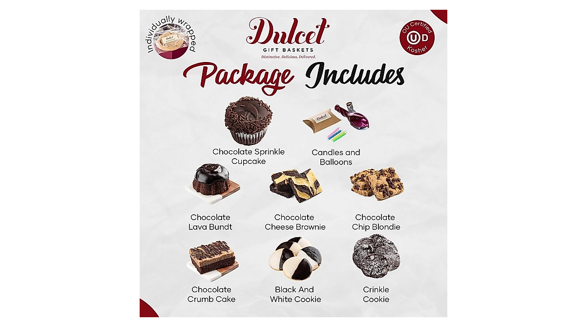 Dulcet Chocolate Birthday Gift Box: Delicious Bakery & Candles