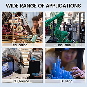 KINLUOT PLA 3D Printer Filament 1.75mm, Black PLA Filament 1KG Spool(2.2lbs), Neatly Wound Cardboard Vacuum Packaged - Fit Most FDM 3D Printers