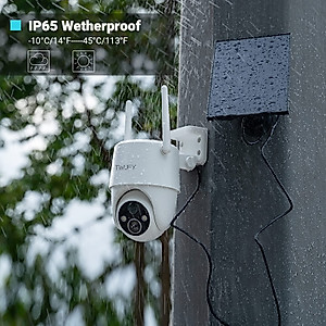 TWUFY Wireless, 360°PTZ Solar Outdoor Security Cameras with Pan 355° Tilt 120°, 15000mAh Battery, 1080P Night Vision,PIR Motion Detection, 2-Way Audio, IP65