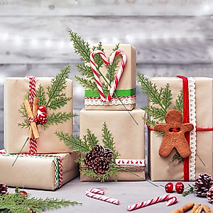 Watayo 40 PCS Artificial Faux Cedar Branches-12.5 Inch Artificial Green Cedar Sprigs-Faux Cedar Pine Stems Picks for DIY Garland Wreath Christmas Embellishing and Home Garden Decoration