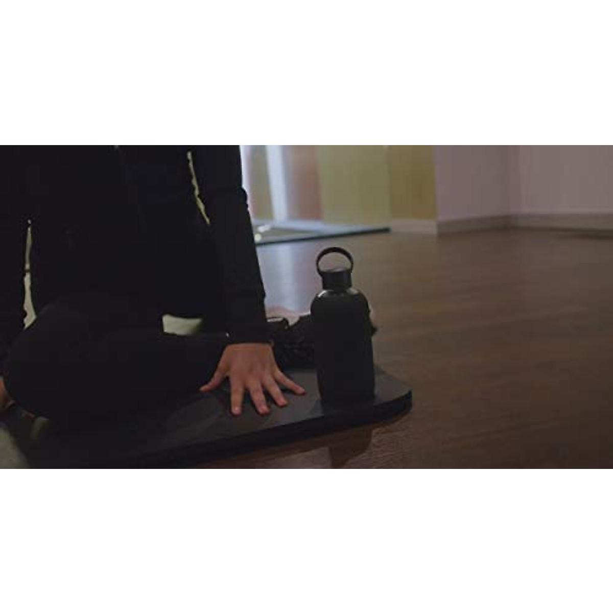 Glask drinking bottle 17 oz/ 500 mml glass BPA free drink bottle (Matt Black)