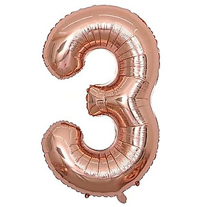 40 Inch Rose Gold Number 30 Balloons With Crown, 30th Birthday Balloons for Men and Women, 30th Birthday Decorations, Wedding Anniversar Celebration Decoration Balloons. (Rose Gold)
