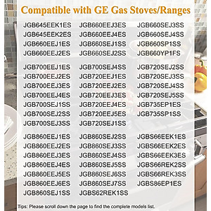 WB03X24818 GE Stove Knobs Replacement(5 Packs), Stainless Steel Colored Plastic Control Knob for General Electric Gas Range Oven, Replaces PS11729081 AP5989029 4363588(5-Year Warranty)