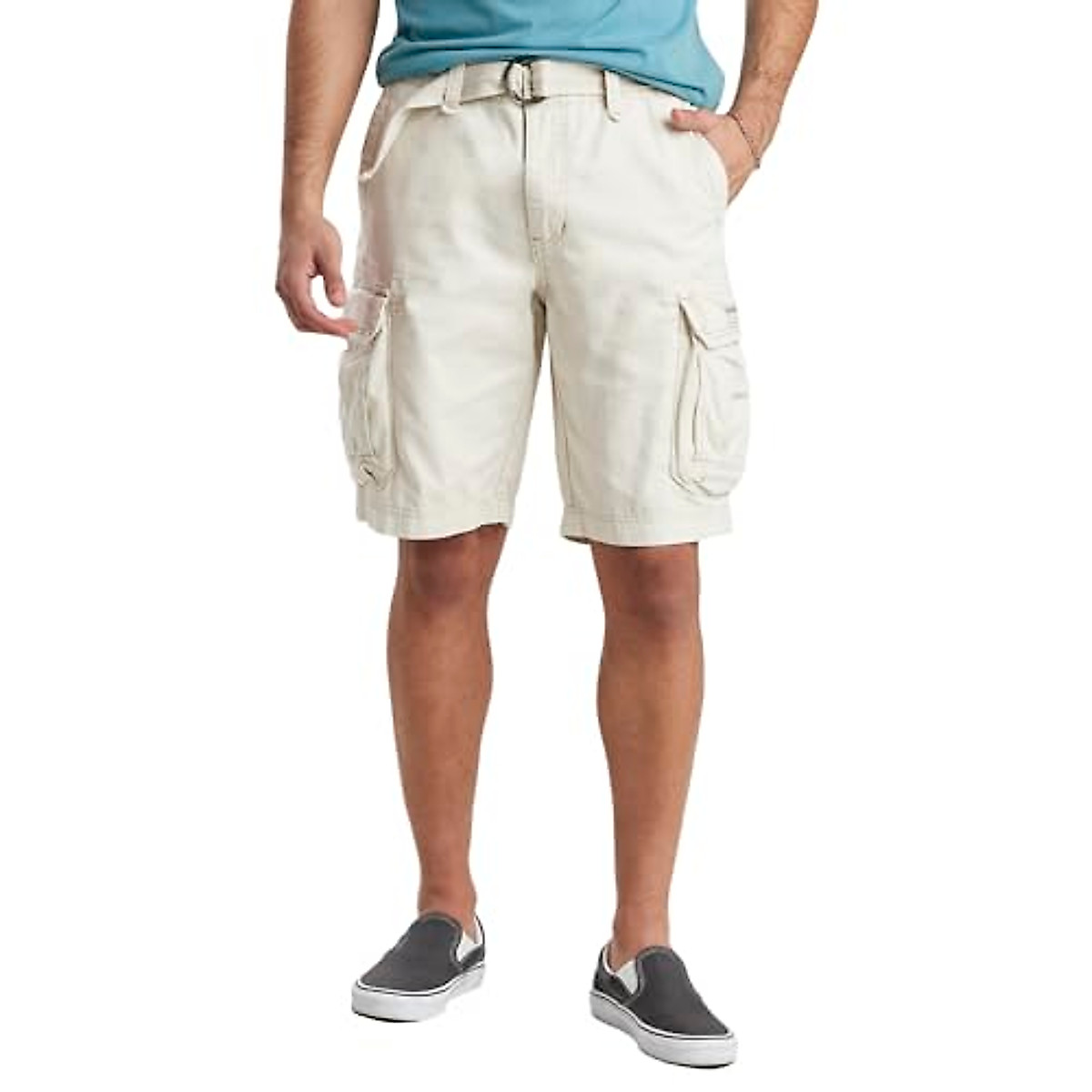 Unionbay mens Survivor Belted Cargo Short - Reg and Big & Tall Sizes,Stone,32