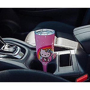 Silver Buffalo Sanrio Hello Kitty Graffiti Rainbow Double-Walled Stainless Steel Travel Tumbler | Holds 22 Ounces