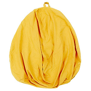 Bean Bag Chair Cover for Kids and Adults, Sturdy Zipper Beanbag Case, Sack Bean Bag, Zipper Storage Beanbag (No Filler) for Organizing Children Plush Toys Lazy Sofa Chairs (Yellow, S)