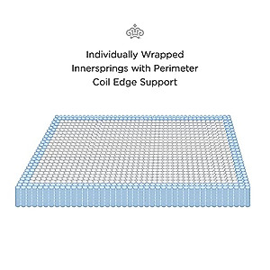 Kingsdown Euro Pillow Top Cushion Firm Innerspring Mattress Full Size, Cool Gel Memory Foam Layer Multi-Layered Comfort Cooling Sleep Quilted Premium Luxury Bed Mattresses 13.5-Inch, Prime Owington