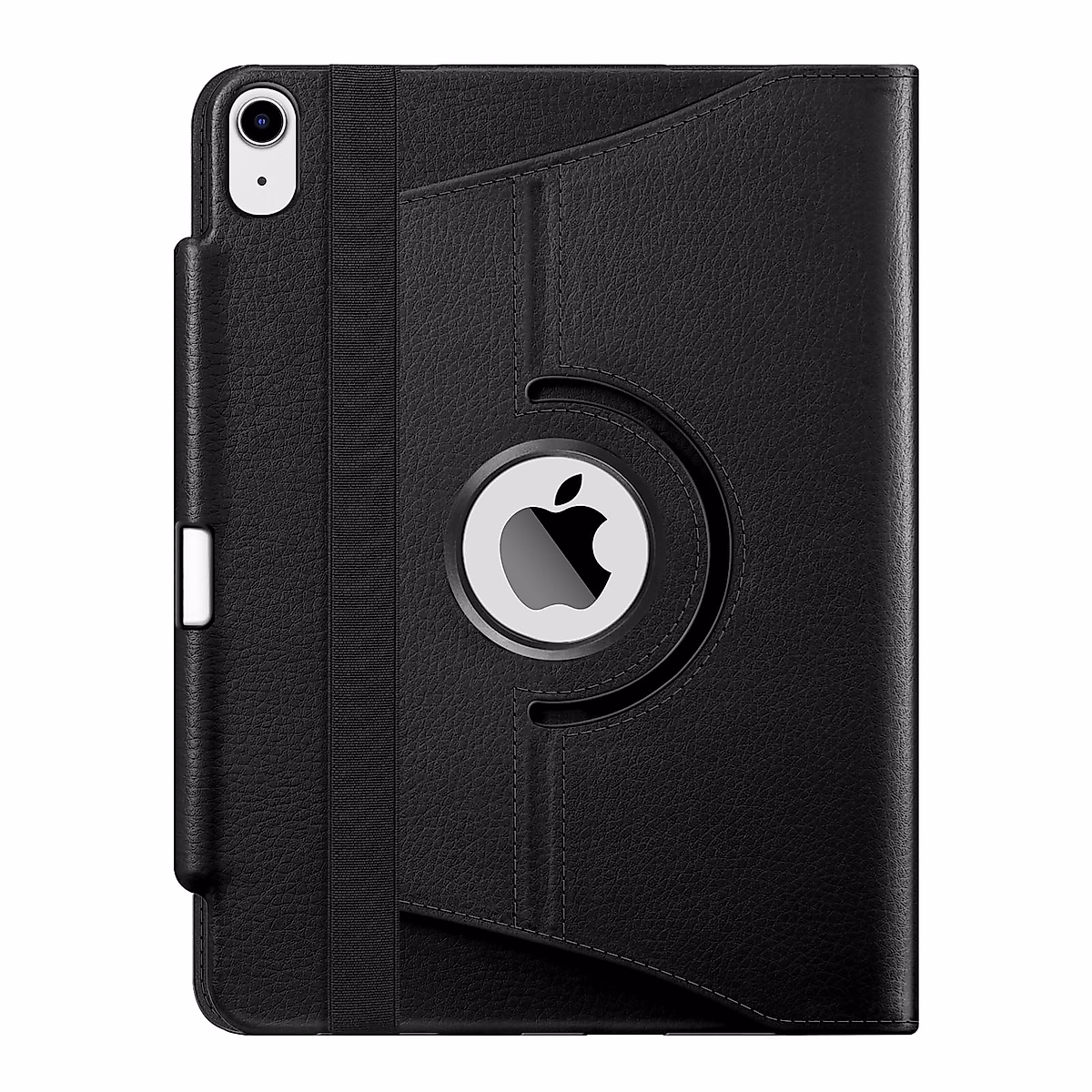 Fintie Rotating Case for iPad Air 11-inch M2 (2024), iPad Air 5th / 4th Generation (2022/2020) 10.9 Inch with Pencil Holder - 360 Degree Rotating Protective Stand Cover, Black