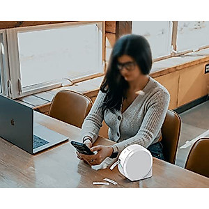 Labelife Bluetooth Label Maker Machine, Wireless and Portable Label Maker with Multiple Fonts, Compatible with iPhone and Android Phone, with One Laminated JM Label, for Home & Office, P3100D, White