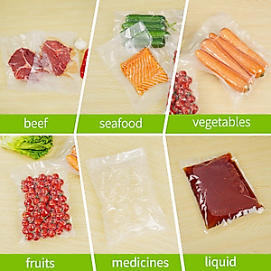 L'ELEF MISTICO Vacuum Sealer Bags for Food, 11''X20' (3 Rolls) BPA Free Food Saver Bags for Sealer, Customized Size Vacuum Storage Bags for Sous Vide or Meal Prep