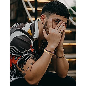 SONNYX 10 Pcs 8mm Semi-Precious Gemstones Bracelets Round Beaded Bracelets for Men Women Stone Crystal Stretch Beaded Bracelet Unisex