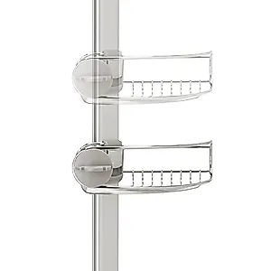 simplehuman Shower Caddy, Matt Stainless Steel + Anodised Aluminium