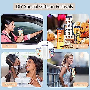 MICLAXYS 8 Pack Sublimation Tumblers 20 Oz Skinny Straight, Stainless Steel Sublimation Tumblers Blank, Individually Gift Boxed, Insulated Tumbler Sublimation (8)