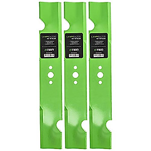 8TEN LawnRAZOR Mower Blade for Ariens Gravely Exmark Toro Ferris 48 inch 103-2527 103-6583 04919100 (Notched Air-Lift) 3 Pack