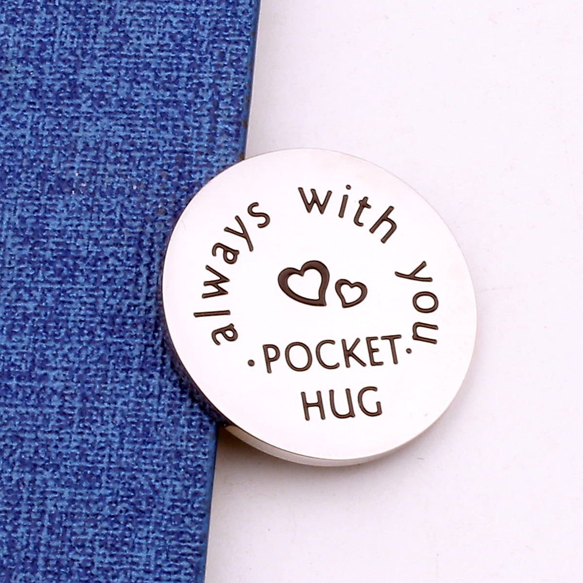 Generic Pocket Hug Token Gift A Love Token Love Charm Deployment Gift Military Gift(always with u)