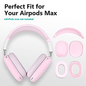Filoto Case for Airpods Max Headphones, Silicone Cover for Apple Airpod Max,Accessories Cases (Pink)