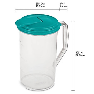 Sterilite 2 QT, Round Pitcher, AS Shown