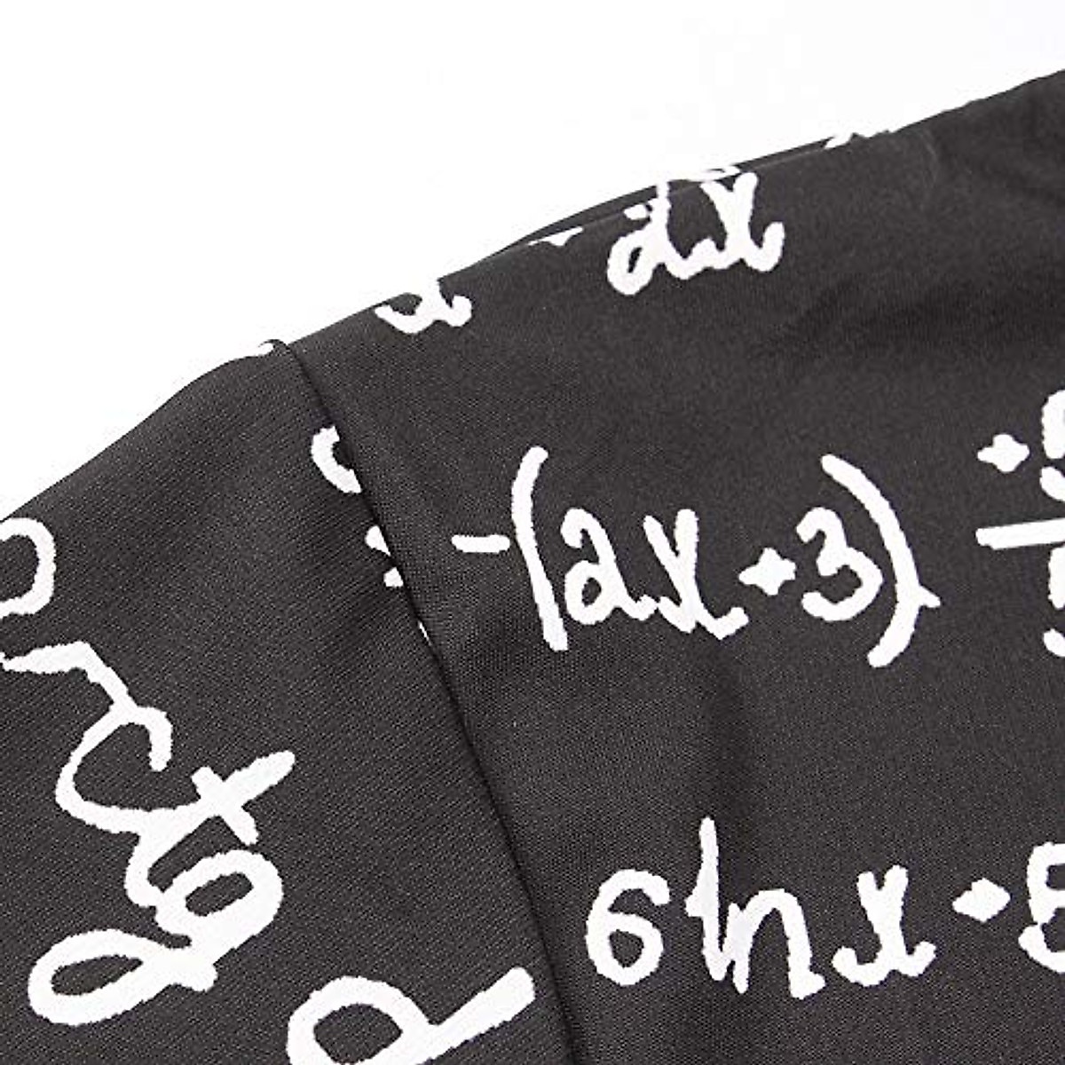 Cool Hoodies for Men, Thenlian Mens Autumn Winter 3D Math Formula Printing Long Sleeve Sweatershirt Top Blouse(Black, XL)