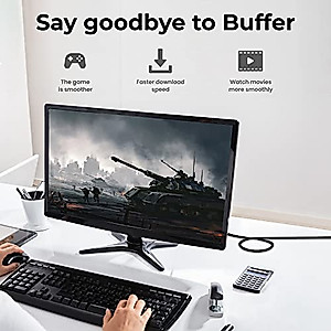 MAXLIN CABLE Cat 7 Ethernet Cable for Gaming - 75ft LAN Network Patch Cord Wire, 10GBPS High Speed Internet Cable, RJ45, 24AWG, 600MHz Connectors for Router, Modem, Compatible with TV, PC, PS3