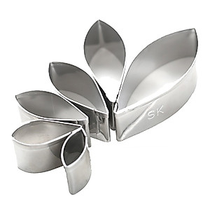 KALAIEN 6pcs/set Dahlia Sugar Flower Cutter Set Fondant Cake Sugarcraft Decorating Tools