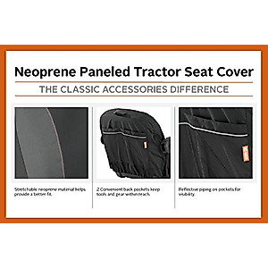 Classic Accessories Lawn Tractor Neoprene Seat Cover, Large