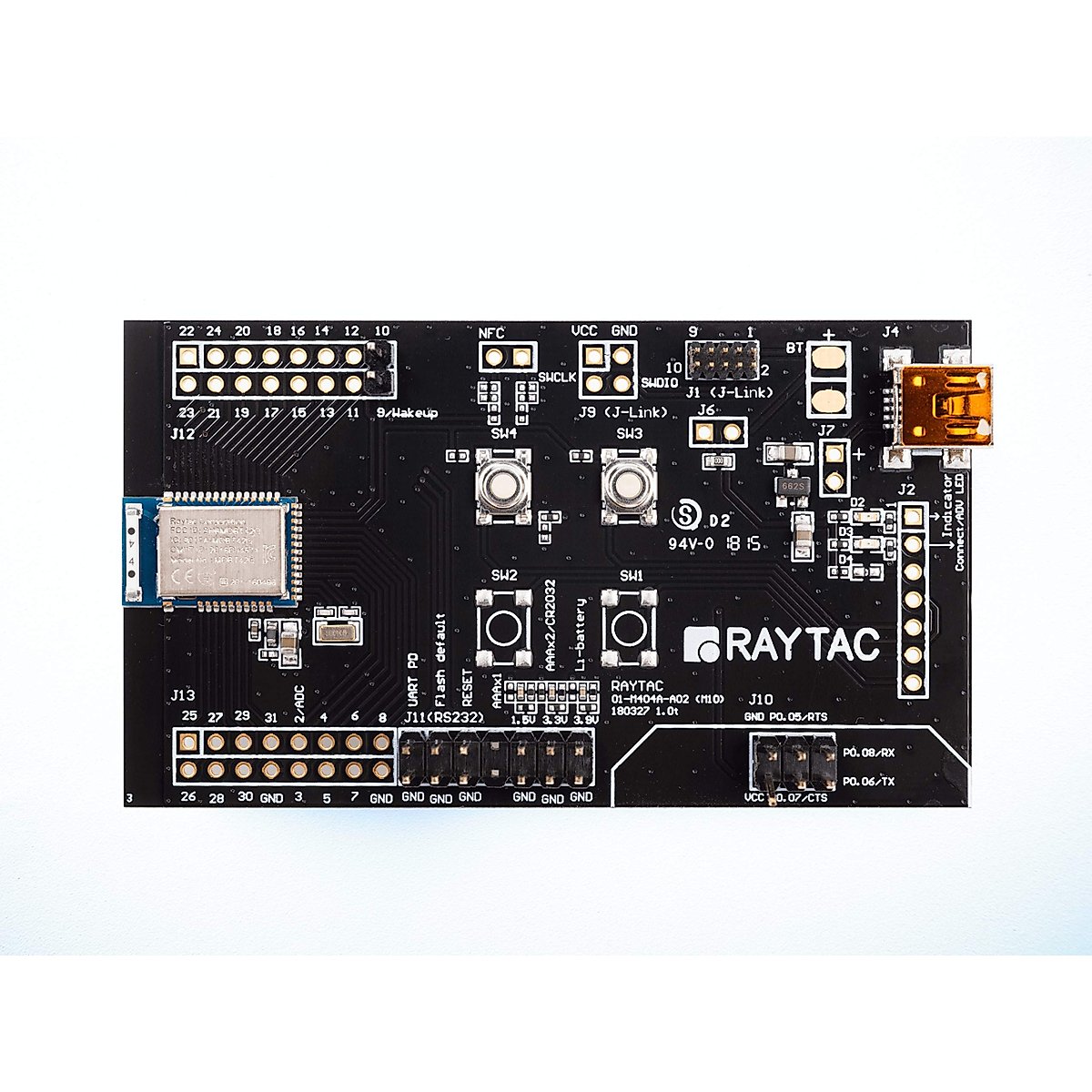MDBT42Q-DB-32 Nordic nRF52832 Module (MDBT42Q-512KV2 / Chip Antenna / 32 GPIO) Evaluation Board Dev Kit DK Bluetooth ANT+ BT5.2 BT5 FCC IC CE Telec KC RCM SRRC Demo Board