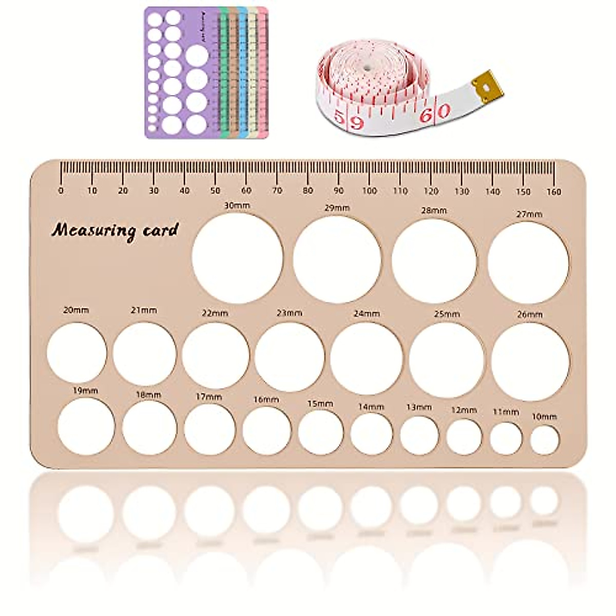 KOLEKY Nipple Ruler - Accurate and Soft Flange Sizing Measurement Tool for Breast Pump and Nipple Shield - Essential for New Moms and Breastfeeding - 6 Color Options(Brown)