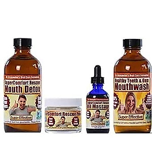 Gum Disease Help! COMPLETE DENTAL RESCUE KIT – MODERATE to SERIOUS problems - Helps reduce gum recession, gingivitis, bleeding, sensitivity, inflammation, plaque, lichen planus, toothache, root canals
