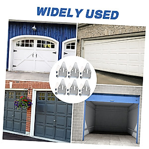 Angoily 6pcs Iron Garage Door Hinges Fix Garage Door Parts Heavy Duty Replacement Hinges