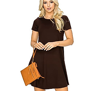 Solene Women's Faux Leather Organizer Multi Zipper Pockets Handbag With Detachable Wristlet Crossbody Bag-WU002(Brick)