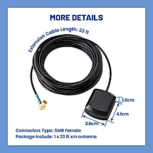 Anina 23FT Sirius XM Radio Antenna with Magnetic Compatible with All Sirius and XM Satellite Radio Receiver