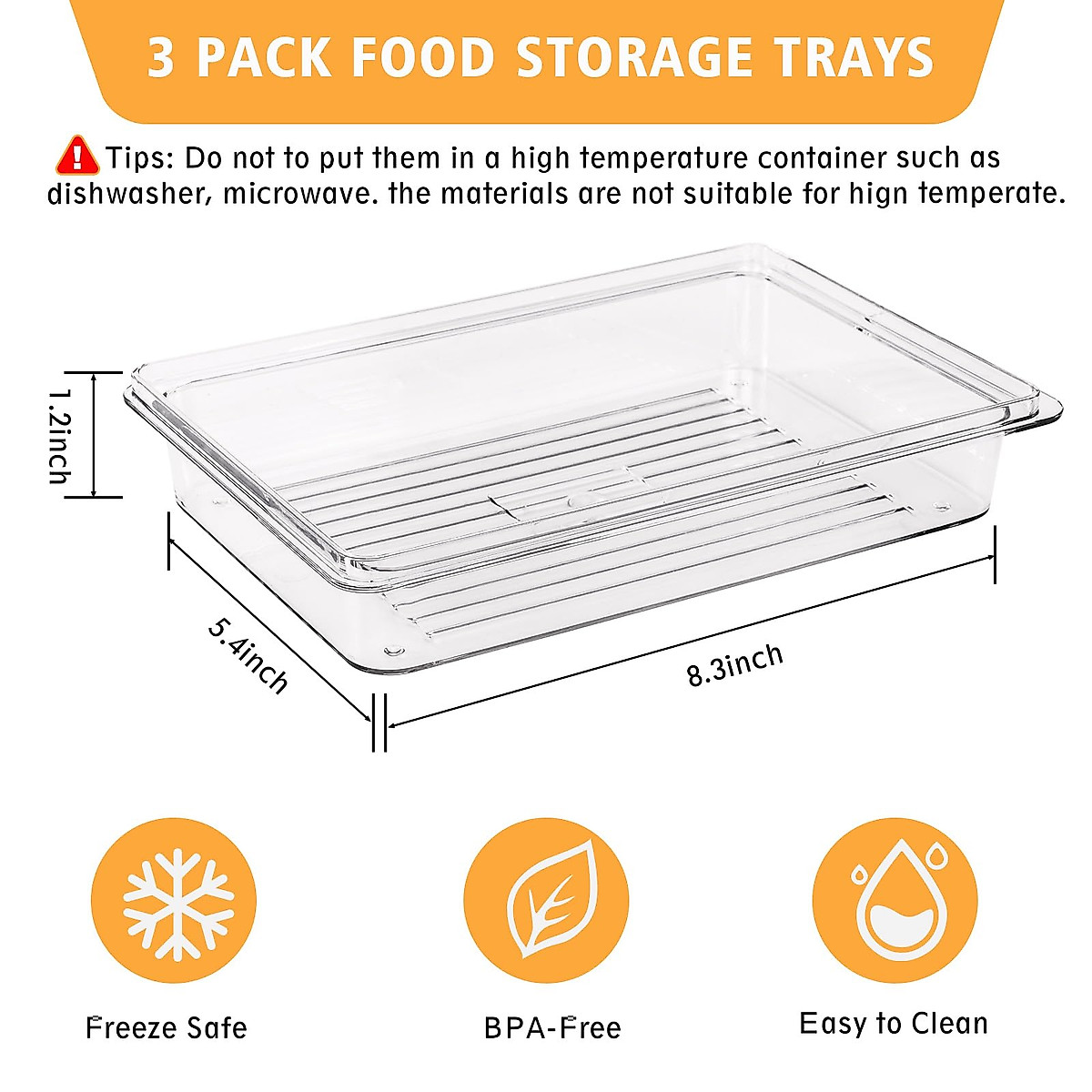 mcwdoit Bacon Keeper for Fridge, Transparent Deli Meat container for fridge, Stackable Cheese Ham Container, Food Storage Boxes with Lid for Cold Cuts, Lunch Meat, Salami, Meal Prep Containers,3 Pack