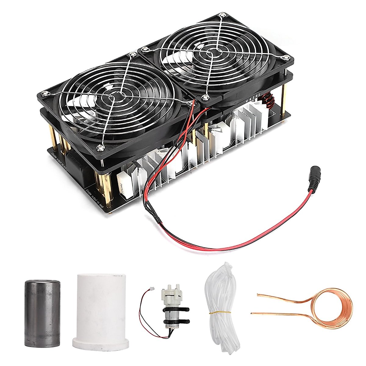 Induction Heater, ZVS 2500W 12-48V Induction Heater, Heating PCB Board Module, Return Controller, with Crucible Water Pump Tube, with Stable Performance
