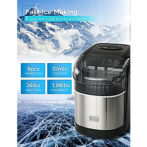 BLACK+DECKER COUNTERTOP ICE MAKER, 26 LB. ICE MACHINE