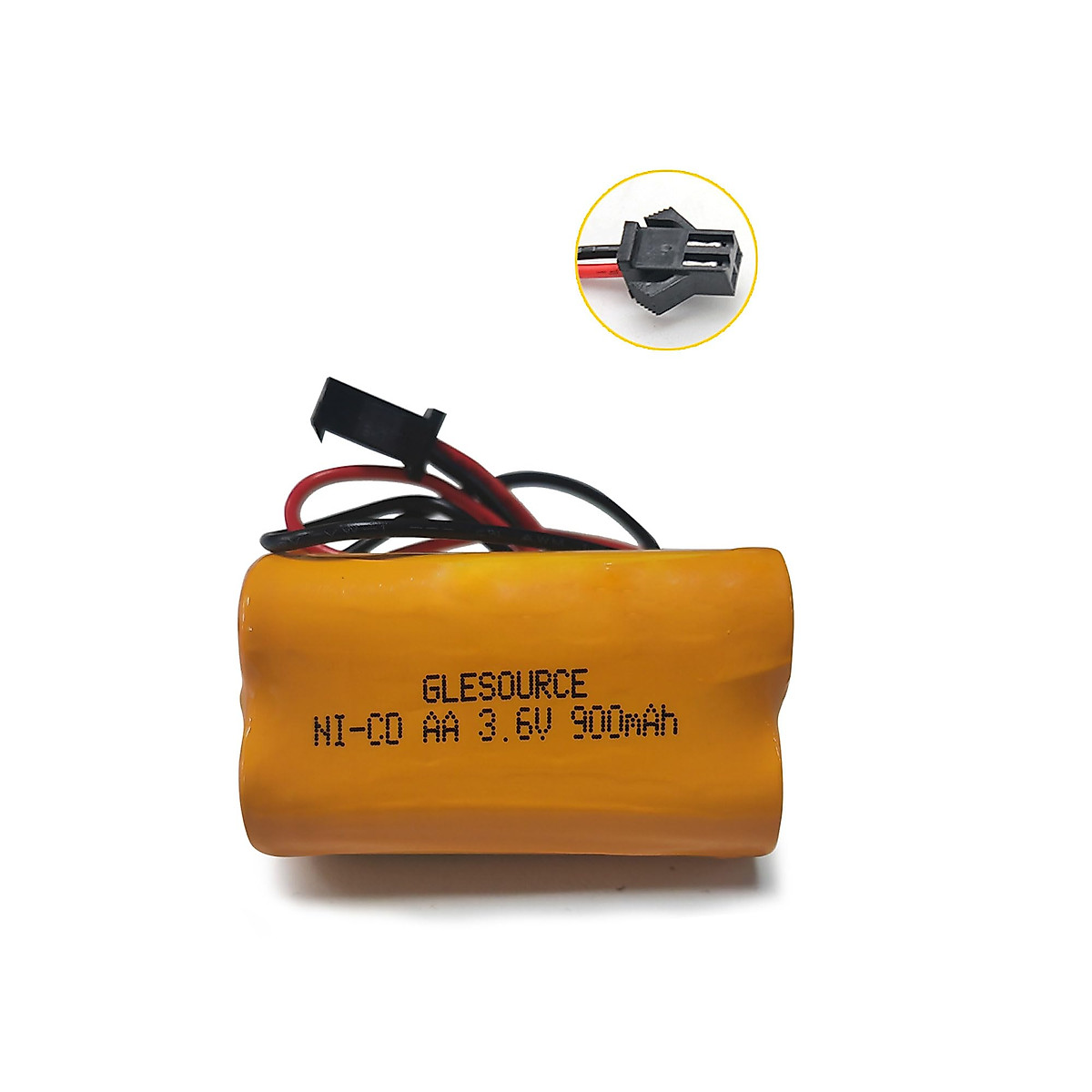 GLESOURCE (4 Pack) 3.6v 900mAh Lithonia ELB B001 ELBB001 ELB-B001 Exit Sign Emergency Light NiCad Battery Replacement for Lithonia EU2 LED Interstate ANIC1566 Unitech 0253799