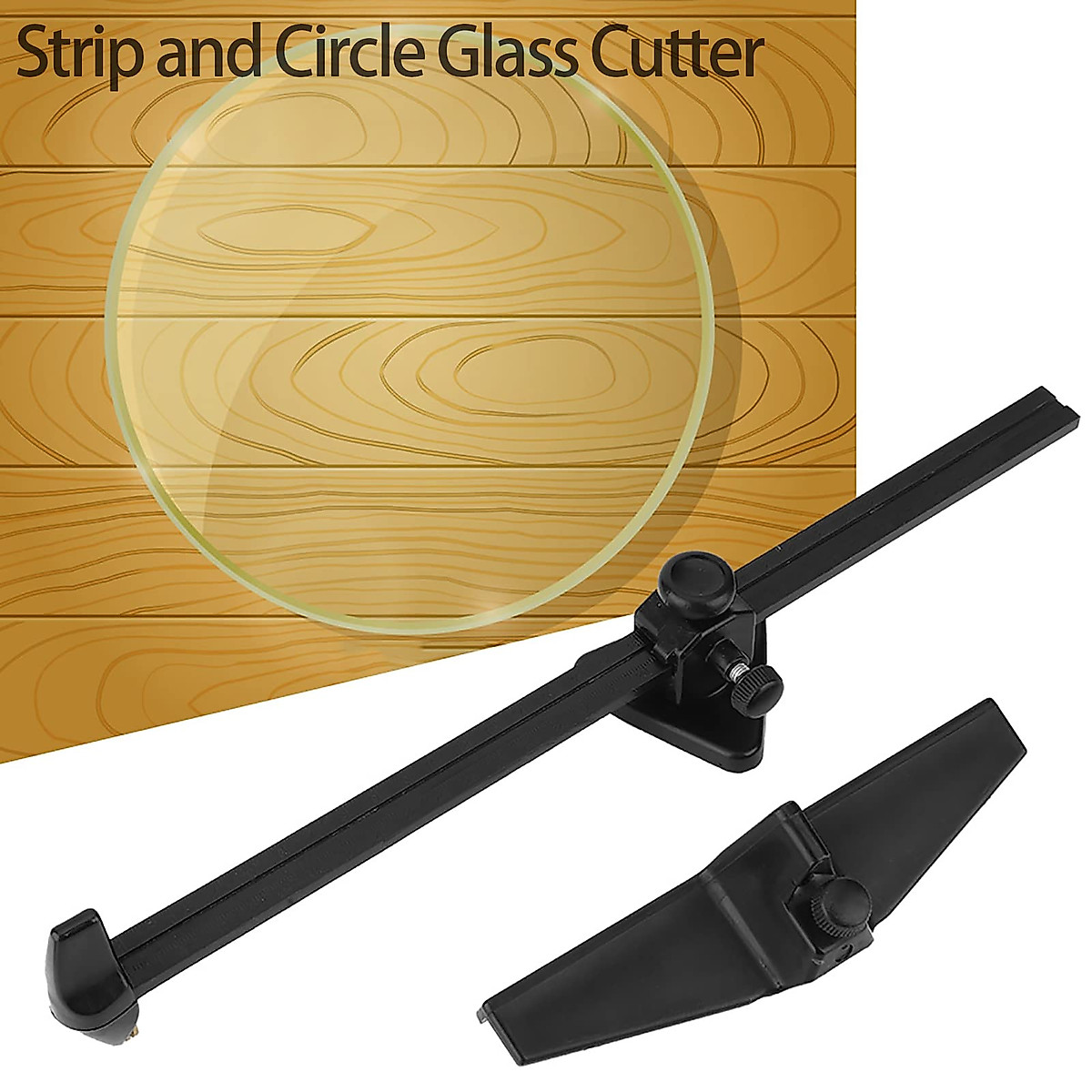 Glass Cutting Tools, Round Diameter Adjustable Glass Bottle Cutter,Ring Gass Cutter for Industrial Supplies,Strip and Circle Glass Cutter with Base