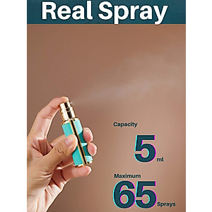 UULANFA Refillable Perfume Bottle Atomizer for Travel,Portable Easy Refillable Perfume Spray Pump Empty Bottle for men and women with Mini Pocket Size 5ml (SU.G-White)