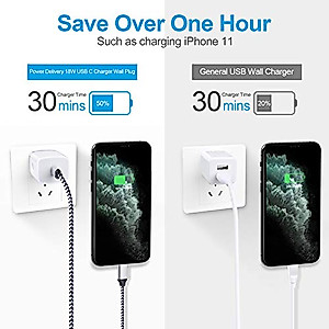 USB C Wall Charger, 20W Fast Charging Block Type C Power Wall Adapter Plug Cube for iPhone 14/13/12 Pro Max/ 11,Airpods Pro,iPad Air 5th/4th Generation,MacBook Air, iPad Pro,Galaxy S23/S22/S21 A14 5G