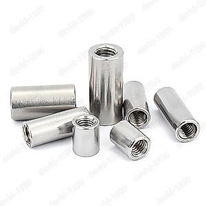 304 Stainless Steel Lengthen Round Nut Standoff Spacer Pillar M3 M4 M5 M6 to M20 (M5*12*Φ10,2)