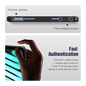 TiMOVO Case for iPad Mini 7 2024 (A17 Pro) / iPad Mini 6 2021, iPad Mini 7th/6th Generation Case 8.3 inch, Ultra Slim Clear Shock Absorbant Flexible TPU Edge Case, Support Apple Pencil Pro - Black