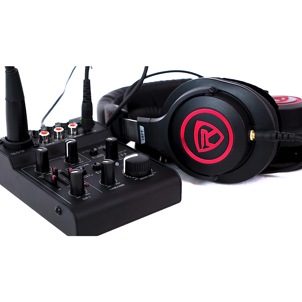 Rockville RockMix 5 Channel Pro Mixer w/USB Interface, Bluetooth, Echo, EQ