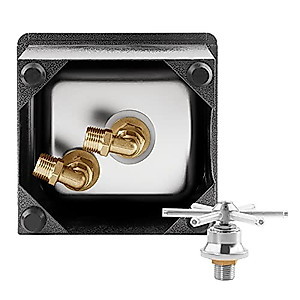 YBB Steaming Pitcher Rinser, Glass Cleaning Rinser for Bar Cafe Pan Dimensions Rinser with Base (7.1" x 6.7" x 4.7") (Silver)