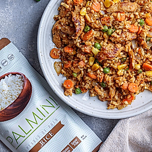 Palmini Rice | Low-Carb, Low-Calorie Hearts of Palm Rice | Keto, Gluten Free, Vegan, and Non-GMO | As seen on Shark Tank | (12 Ounce Pouch - Pack of 1)