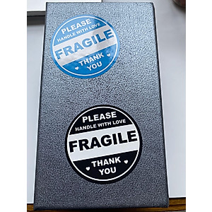 2 inch 300 PCS 6 Color Fragile Stickers for Shipping Please Handle with Love and Thank You Waterproof Stickers