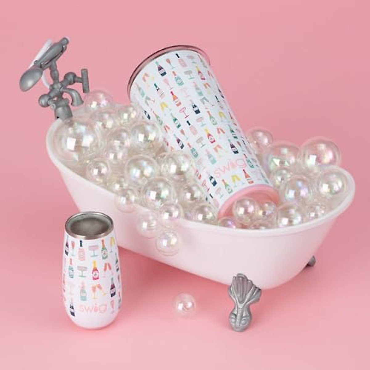 Swig Life 32oz Insulated Tumbler, Travel Coffee Tumbler with Lid, Cup Holder Friendly Travel Coffee Mug, Stainless Steel Thermos with Lid (Pop Fizz)