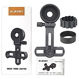 SVBONY SV218 Microscope Lens Adapters to Connect Mobile Phone to SM402 Professional Trinocular Stereo Zoom Microscope Eyepiece for Camera and Video